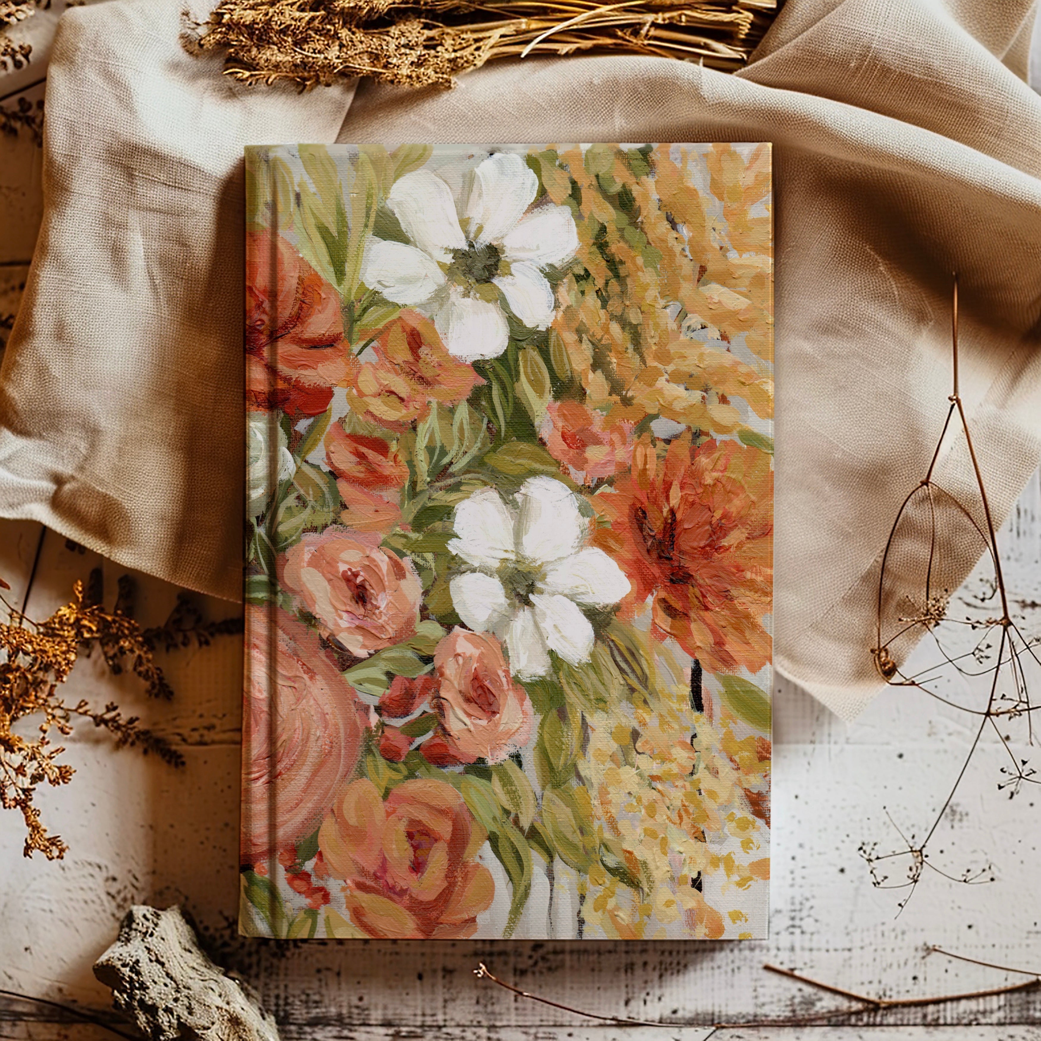 Painted Design Notebook for Women | Prayer Journal | Lakin Rose Art