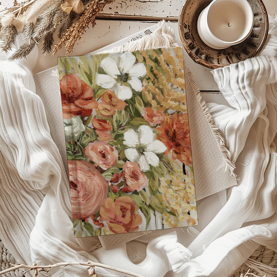 Painted Floral Notebook for Women | Prayer Journal | Lakin Rose Art